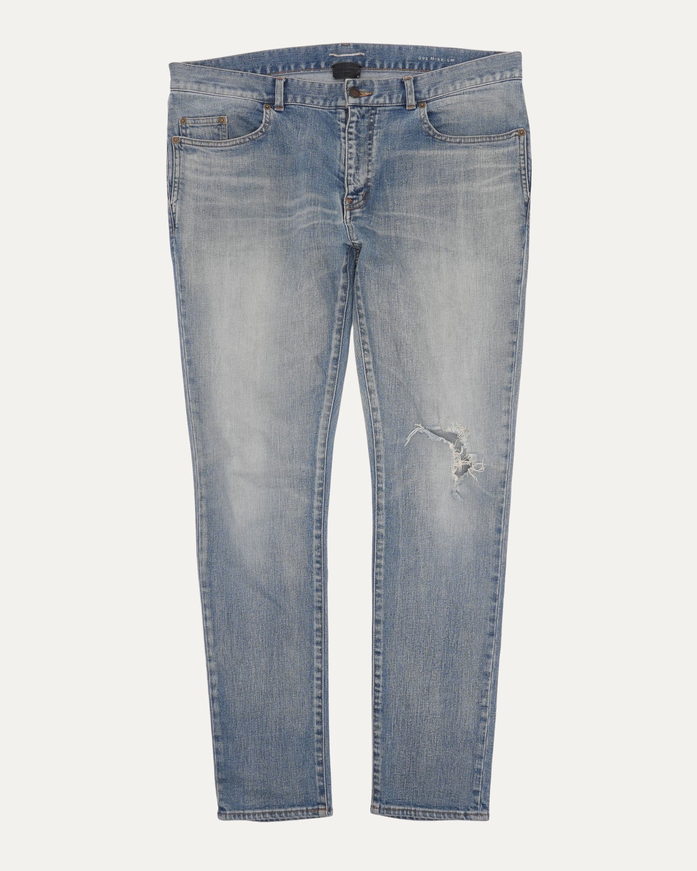 Saint Laurent Distressed Light Wash Jeans – Justin Reed