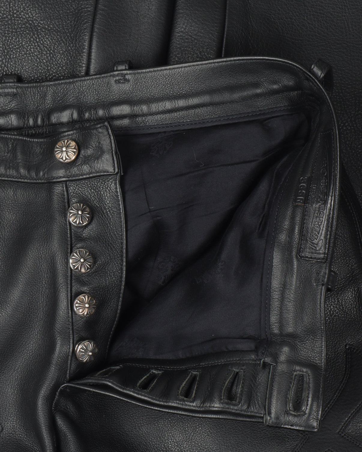 Chrome Hearts Leather Cross Patch Flared Pants – Justin Reed