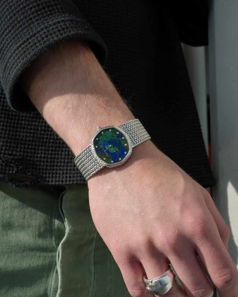 Audemars Piguet "Earth" Octagon White Gold & Sapphire Azurmalachite ...