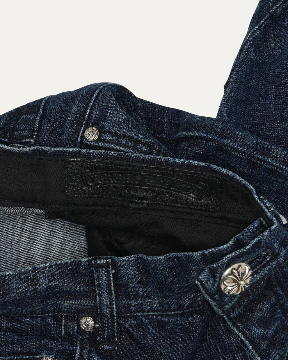 Chrome Hearts Cross Patch Turbo Diesel Fleur Knee Jeans – Justin Reed
