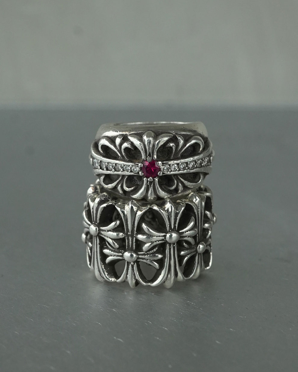 Chrome Hearts Diamond and Ruby Keeper Ring – Justin Reed