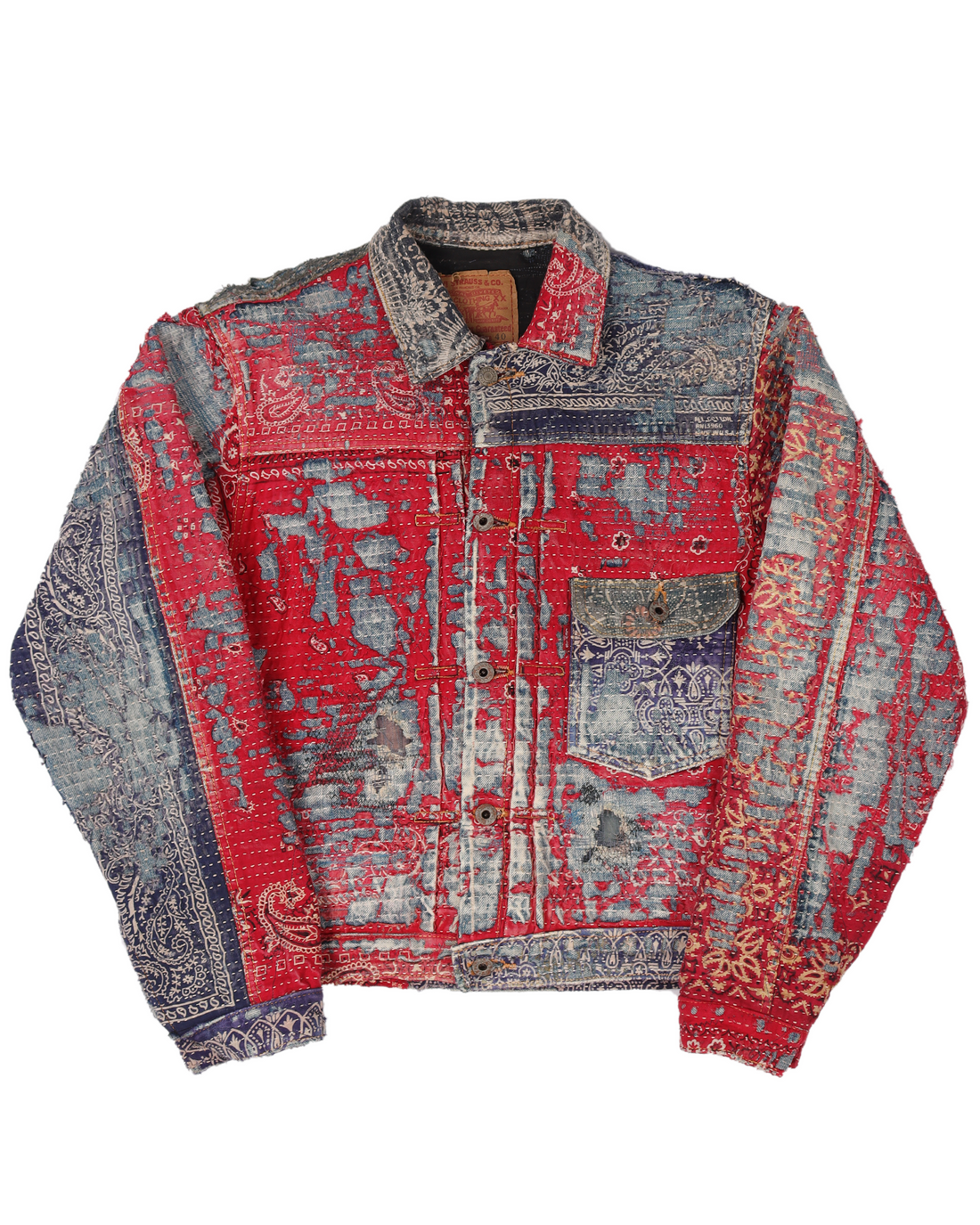 Proleta Re Art Patchwork Boro Repair Denim Jacket (MR. PORTER Exclusive ...