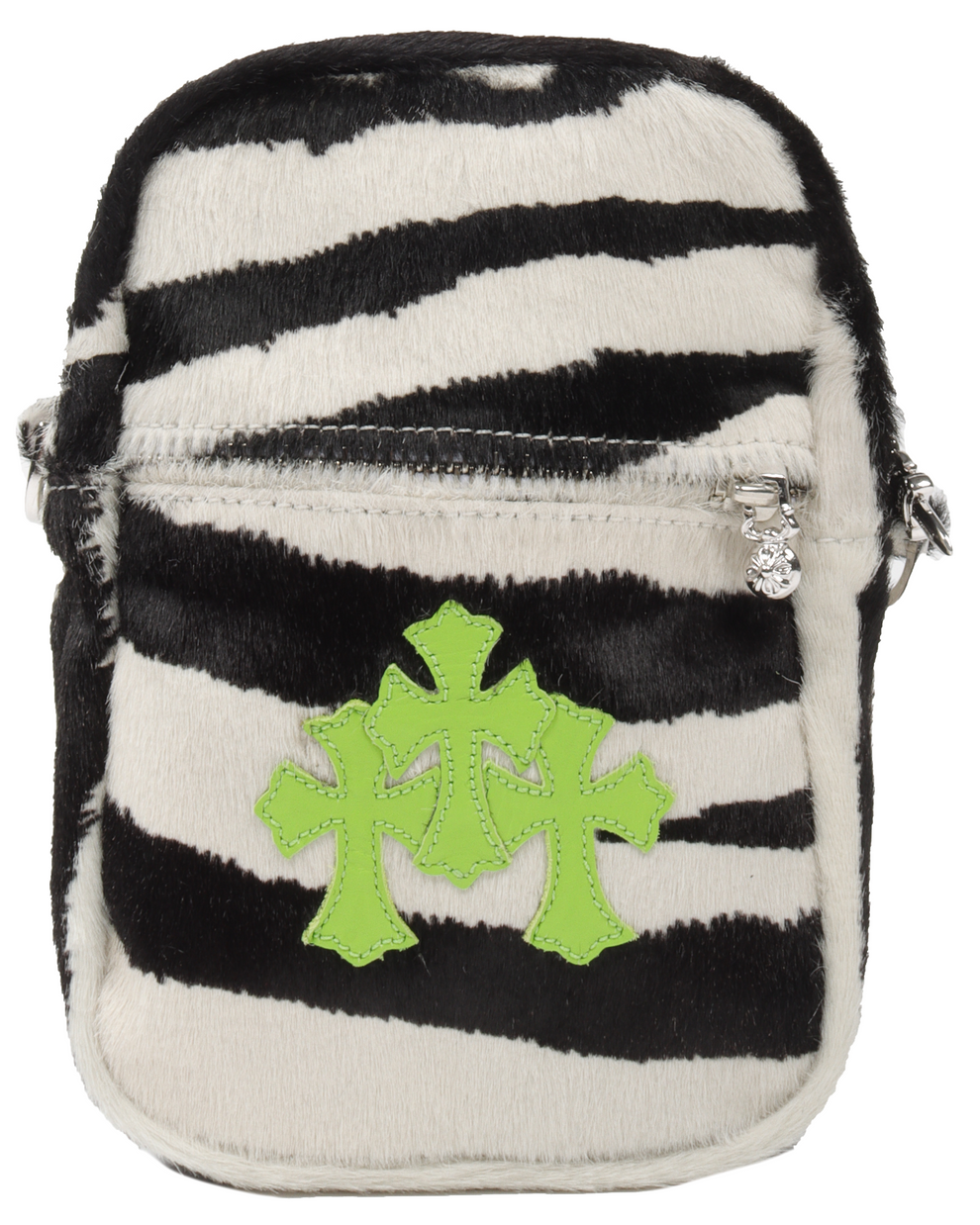 Chrome Hearts Zebra Phone Pouch Bag With Green Crosses – Justin Reed