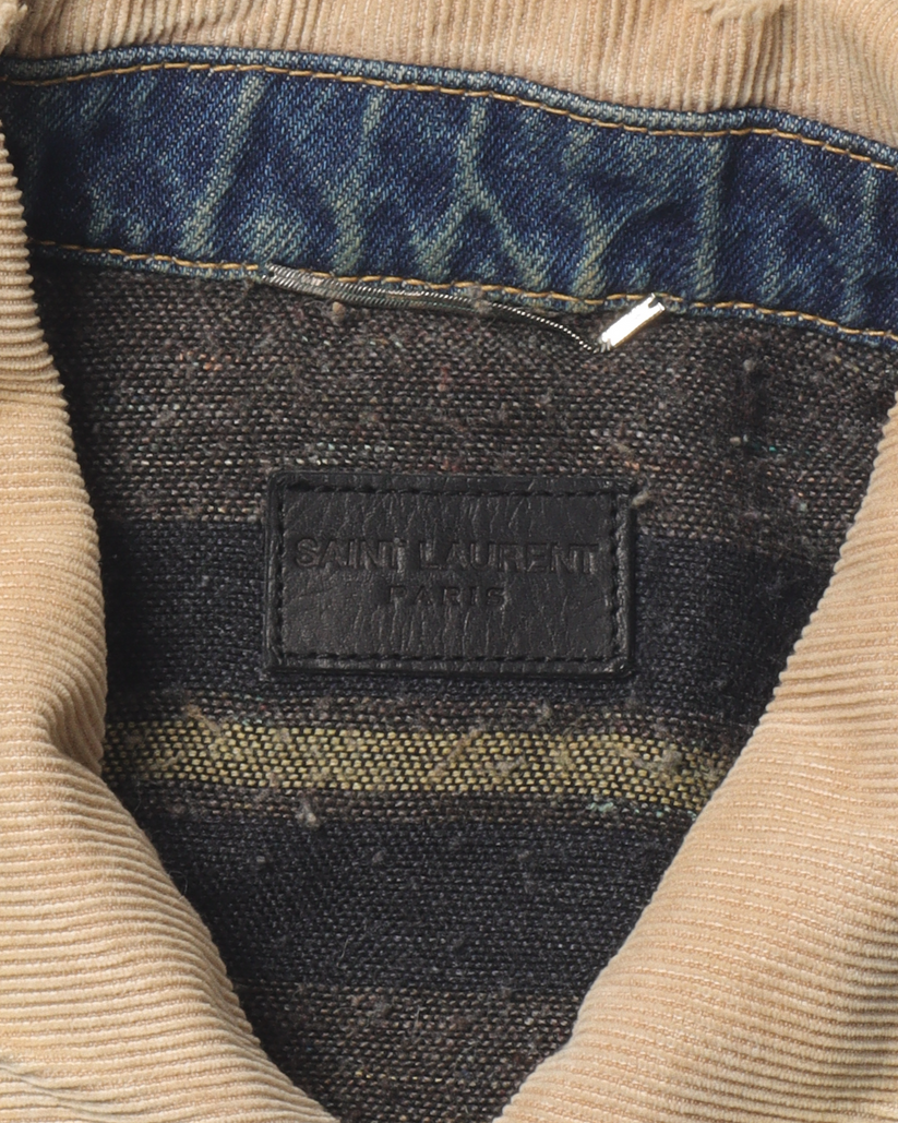 Saint Laurent Corduroy Collard Denim Jacket – Justin Reed