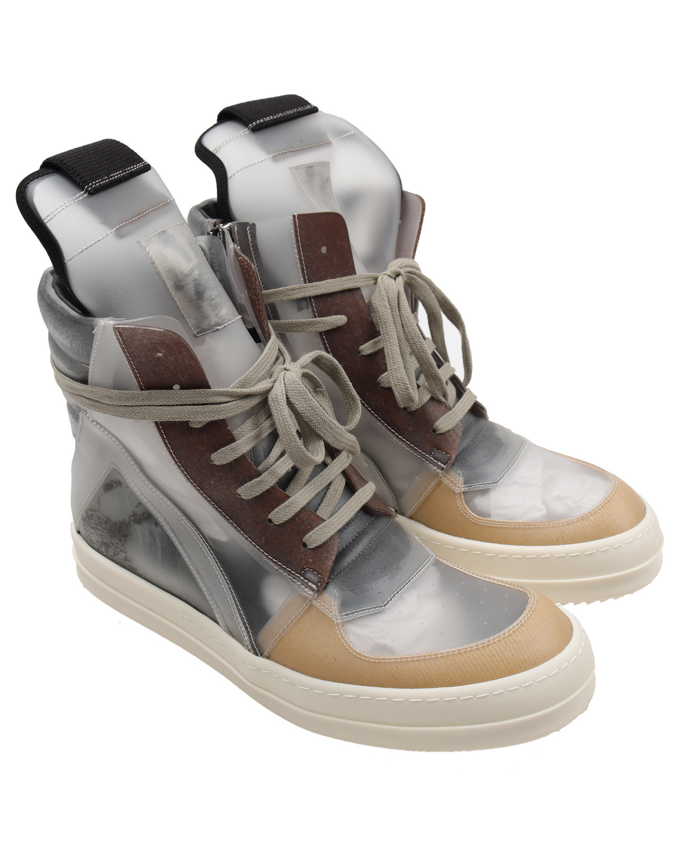 Rick Owens Transparent Geobasket High Sneakers – Justin Reed
