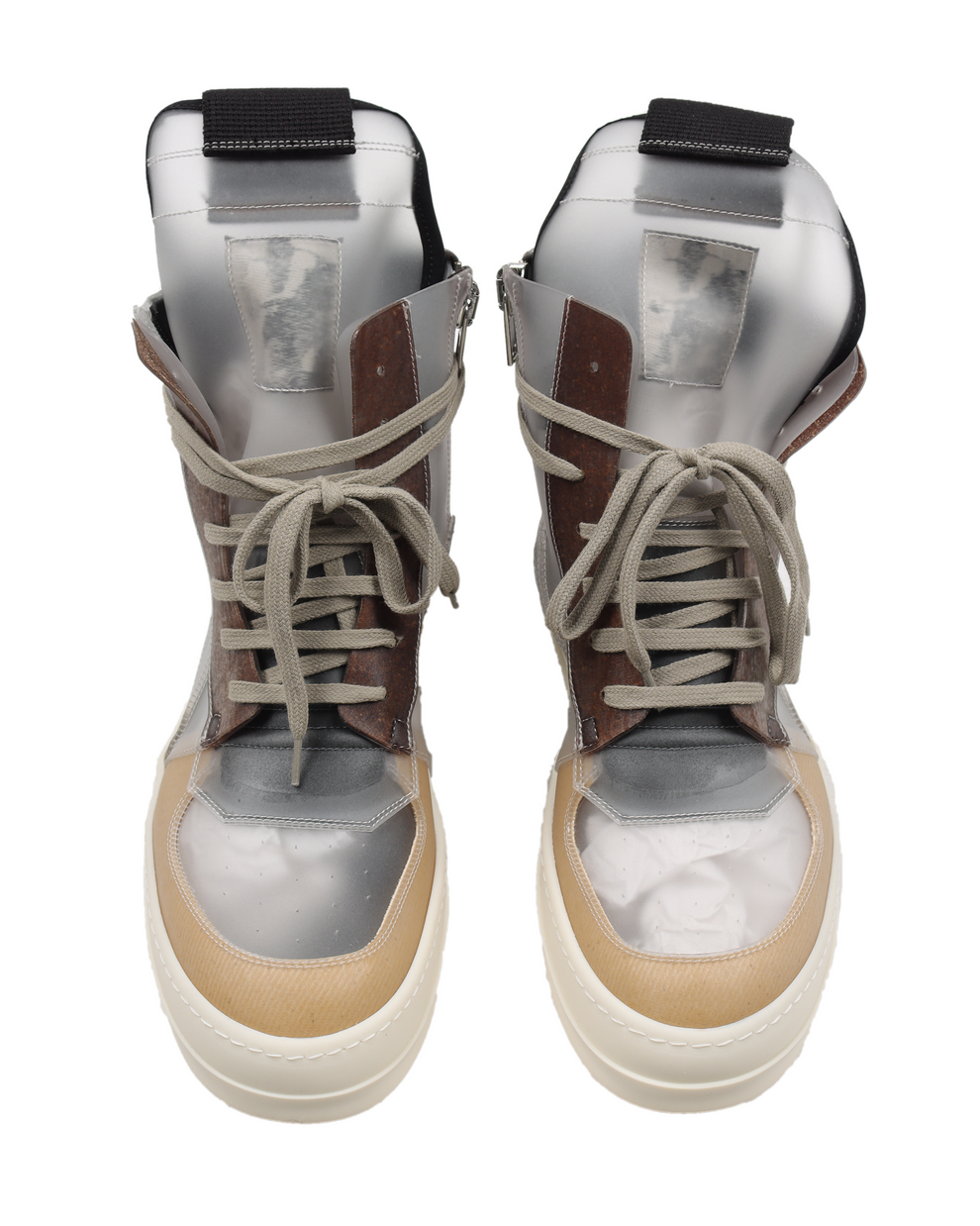 Rick Owens Transparent Geobasket High Sneakers – Justin Reed
